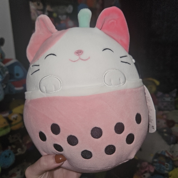 Squishmallows | Toys | Nwt Roxy The Cat In Boba Drink Squishmallow 8 ...